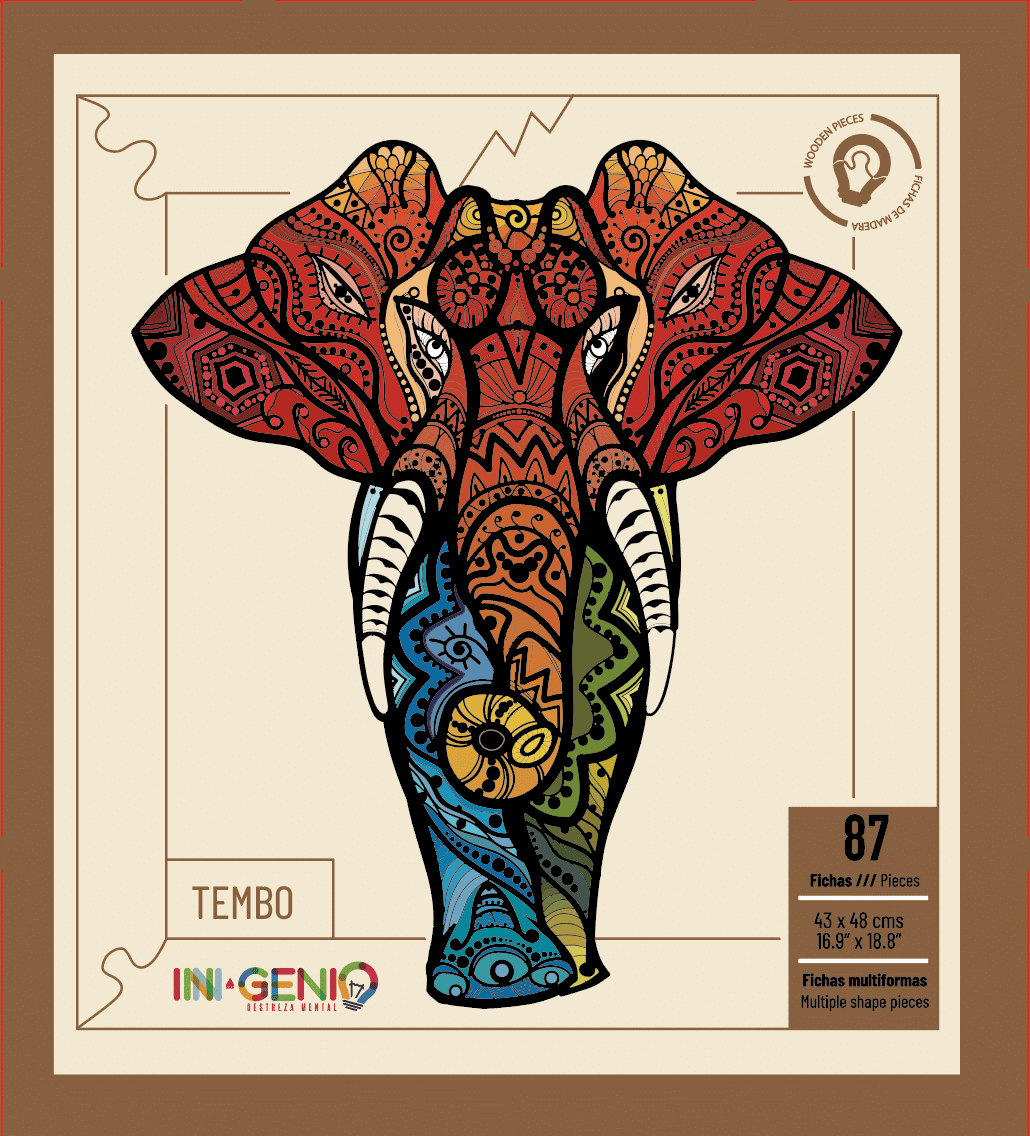 Comprar Rompecabezas en Madera Multiformas Tembo – Elefante – RavToys